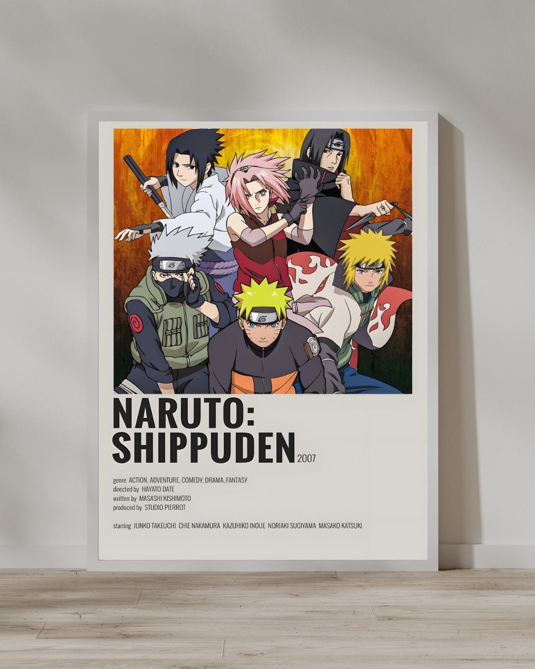 Naruto Shippuden Digital Poster Sasuke, Naruto, Sakura Art Print High ...