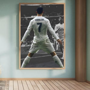 Cristiano Ronaldo Iconic Siuu Printable Poster Wall Art Home Decor ...