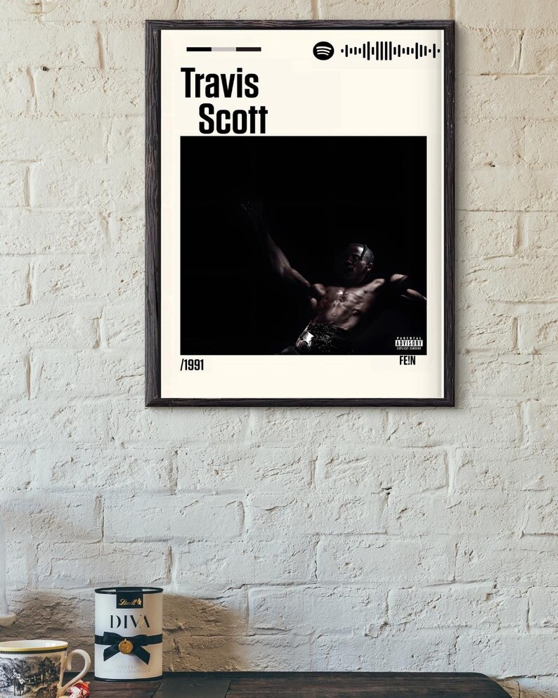 Printable Travis Scott FEN Music Poster Rapper Modern,digital Prints - Etsy