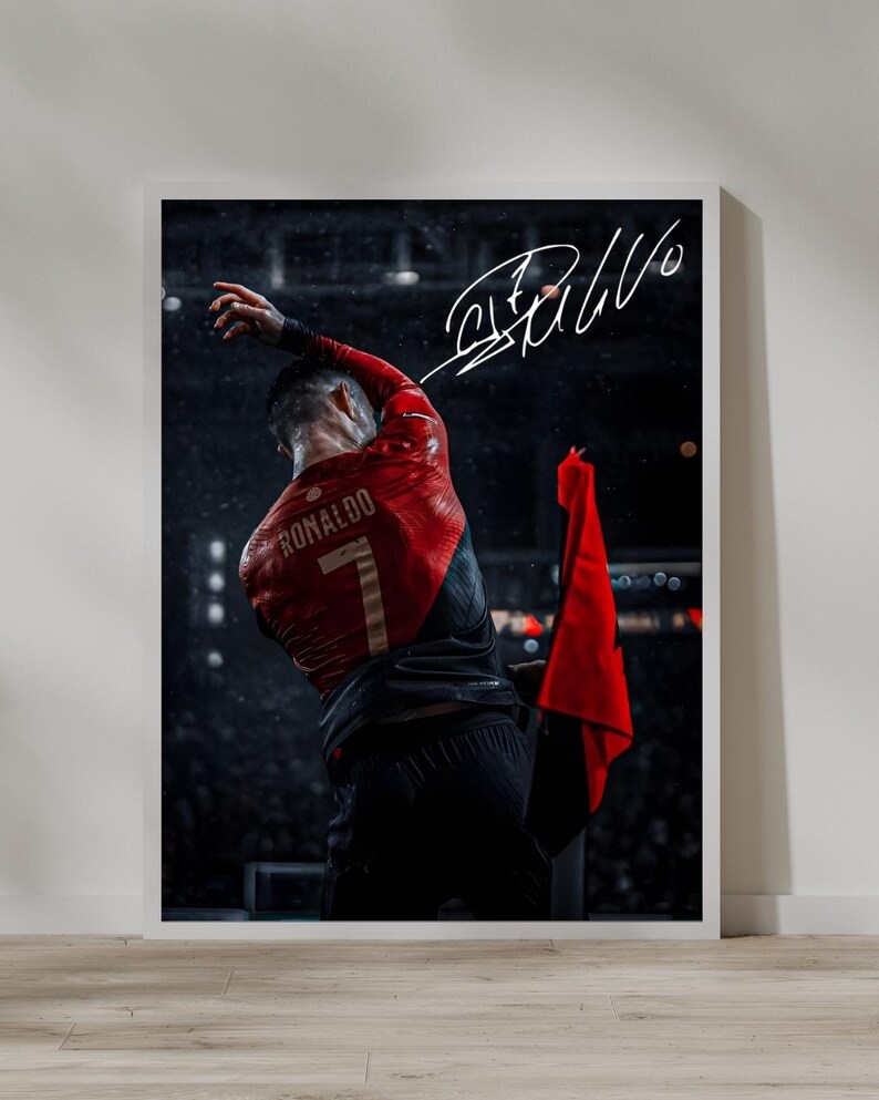 Cristiano Ronaldo Poster, Portugal,wall Art Print,gift for Ronaldo Fan ...