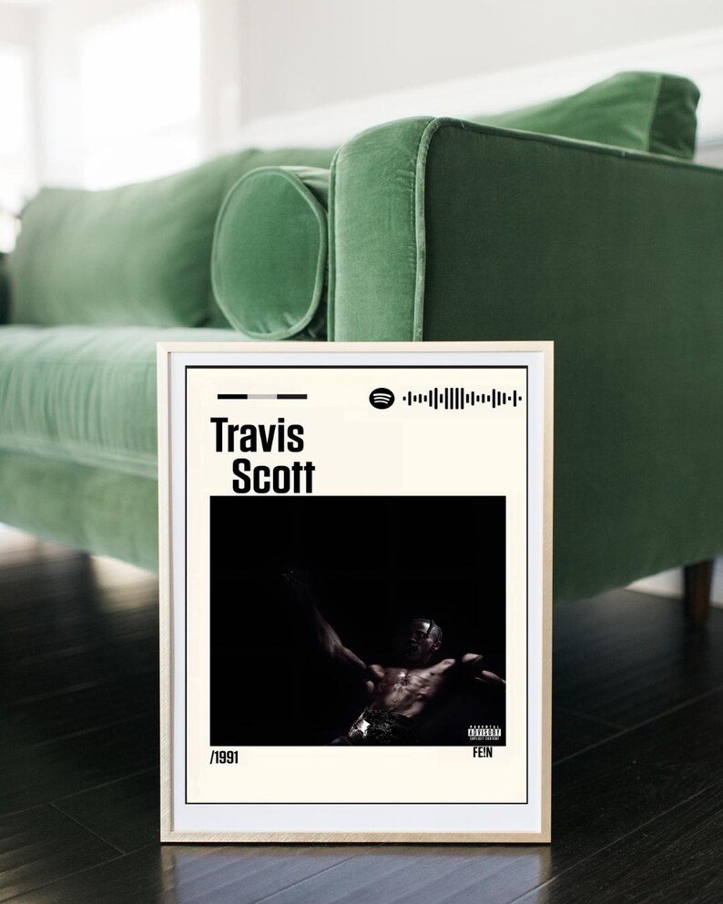 Printable Travis Scott FEN Music Poster Rapper Modern,digital Prints - Etsy