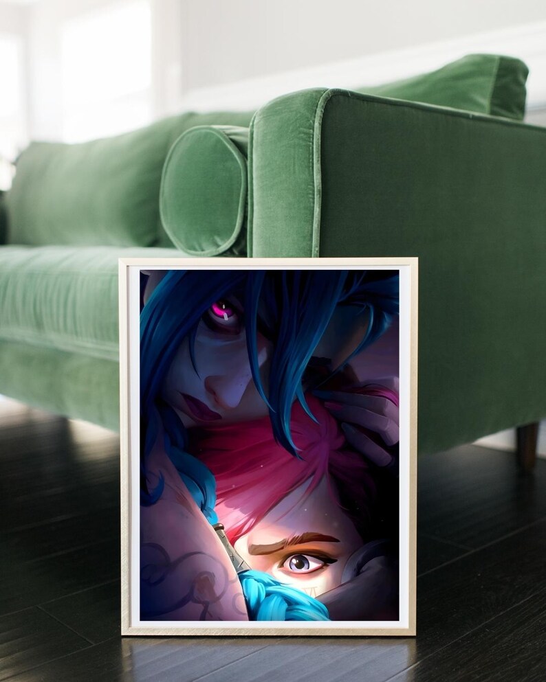 Arcane Poster, Arcane Wall Art, Vi and Jinx Poster, League of Legends ...