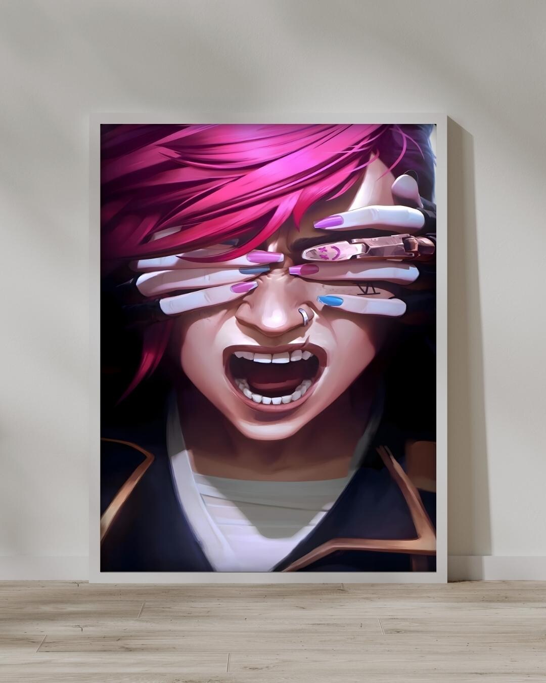 Arcane Poster, Arcane Wall Art, Vi Poster, League of Legends Art ...