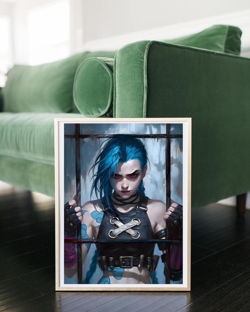 Arcane Poster, Arcane Wall Art, Jinx Poster, League of Legends Art ...