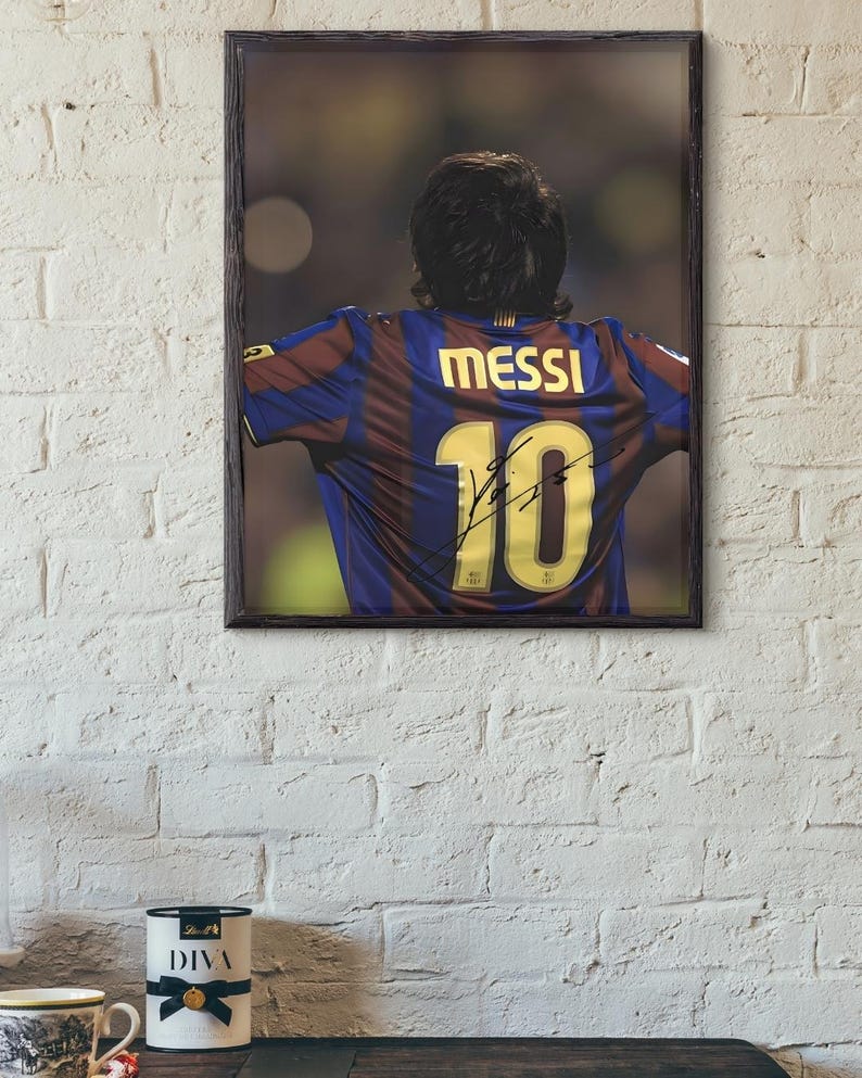 Printable Lionel Messi Poster, Soccer Wall Art, Barcelona Football GOAT ...
