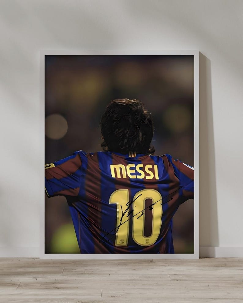 Printable Lionel Messi Poster, Soccer Wall Art, Barcelona Football GOAT ...