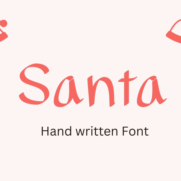 Santa Handwriting Font - Etsy