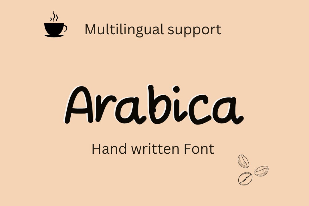 Arabica Font Make a Note Font Neat Handwritten Font - Etsy