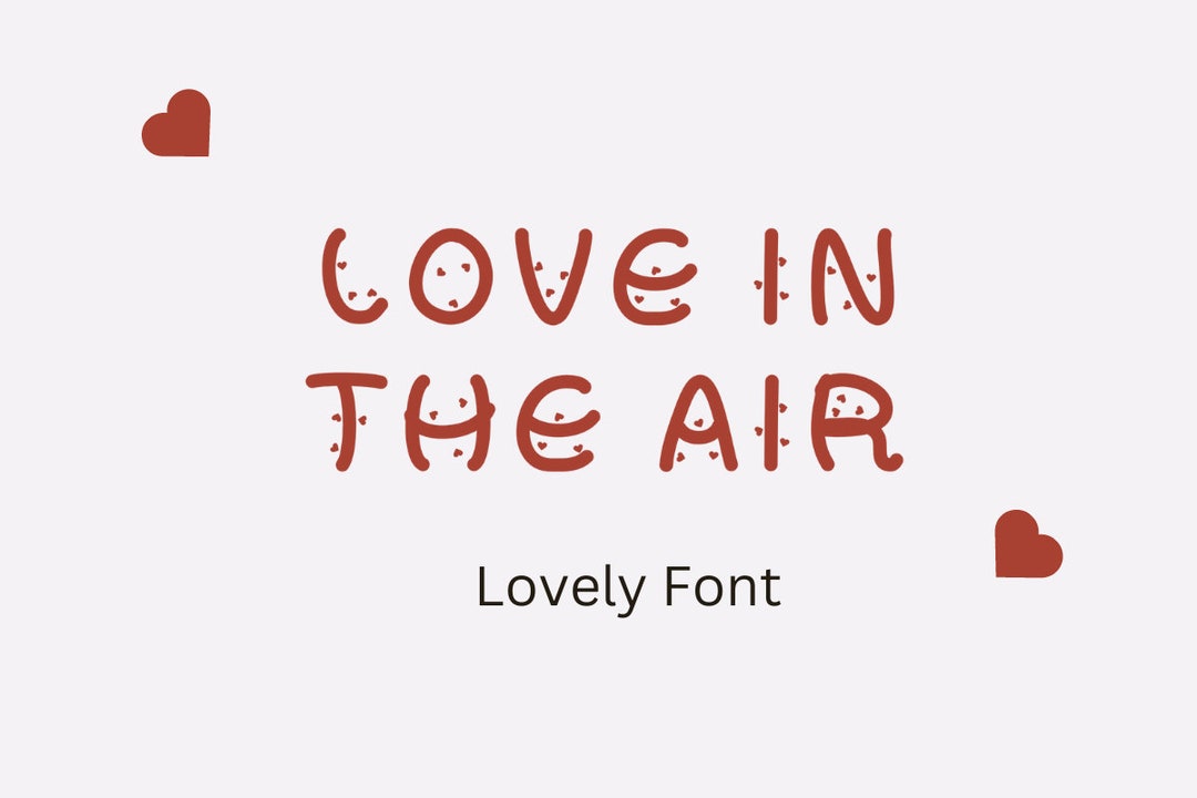 Love in the Air Font, Display Font, Handwriting Font, Procreate Font ...