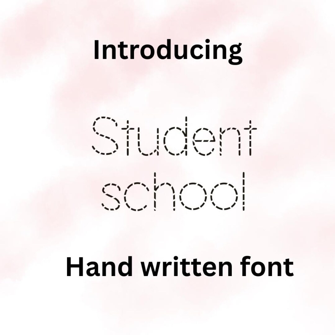 Tracing Font, Font for School: Student & Teacher Practice (digital) - Etsy