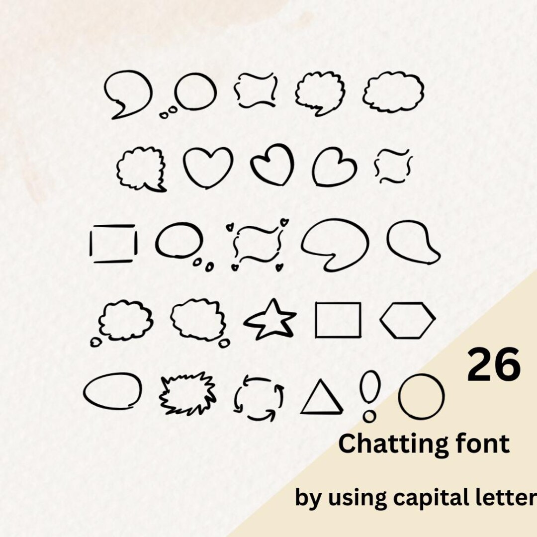 Chat Fonts, Dingbat Font, Doodles Font, Valentine Font, Make a Note ...