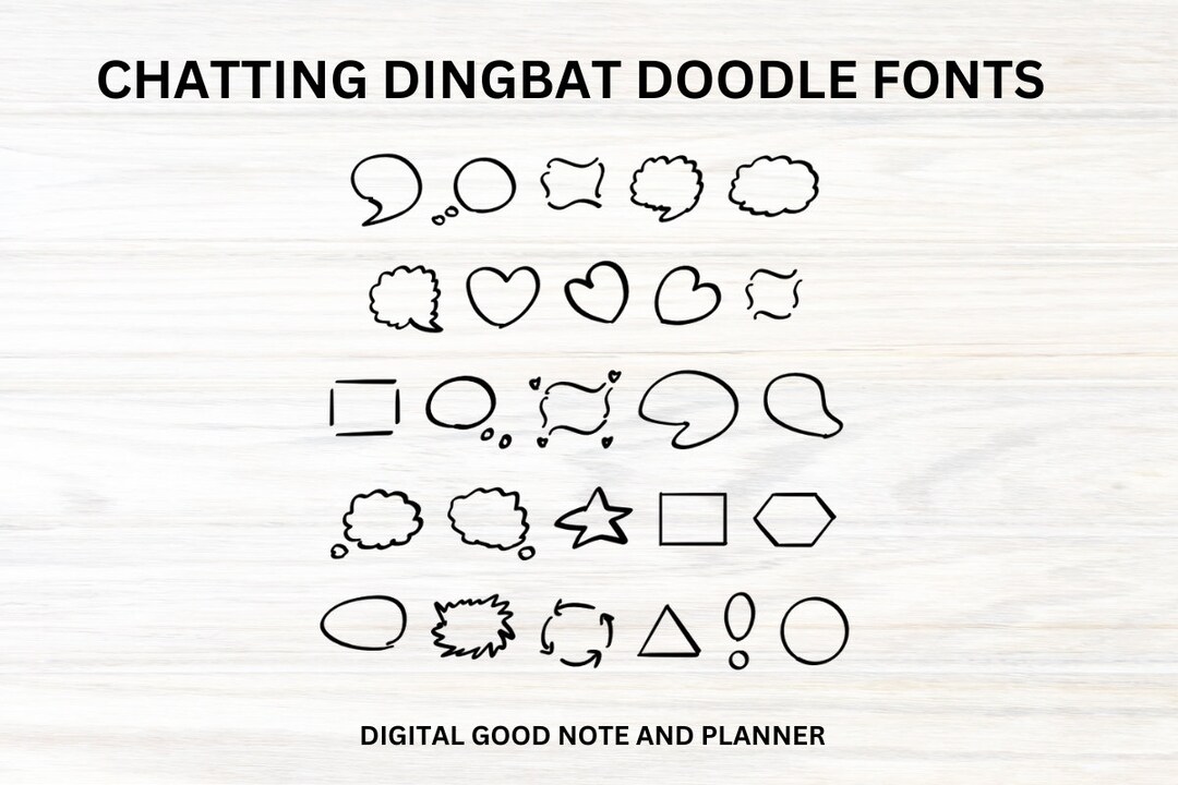Heart Fonts, Dingbat Font, Doodles Font, Valentine Font, Make a Note ...