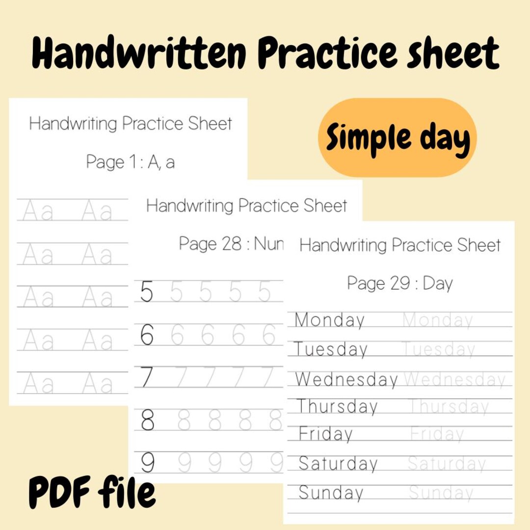 Neat Hand Written Practice Sheet, Lettering Work Sheet, Writing ...
