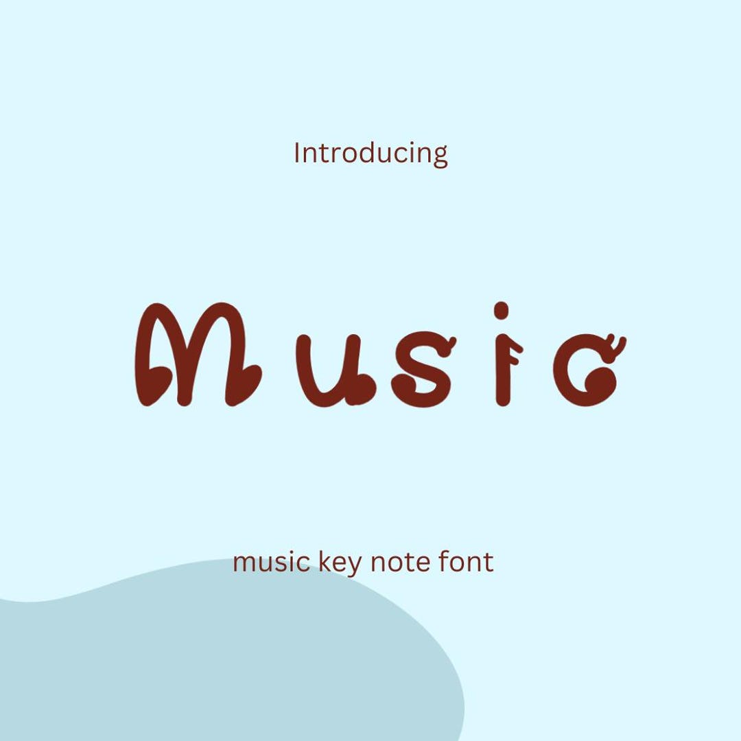 Music Key Note Font: Hand Drawn English Font (OTF, TTF) - Etsy