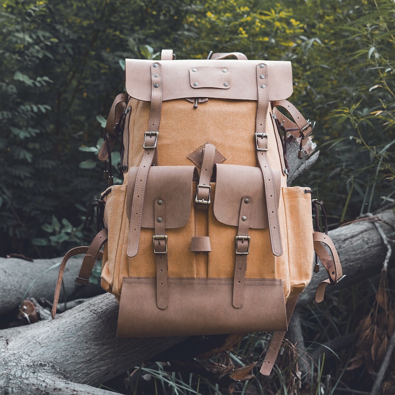 Waxed Canvas Daypack - Etsy
