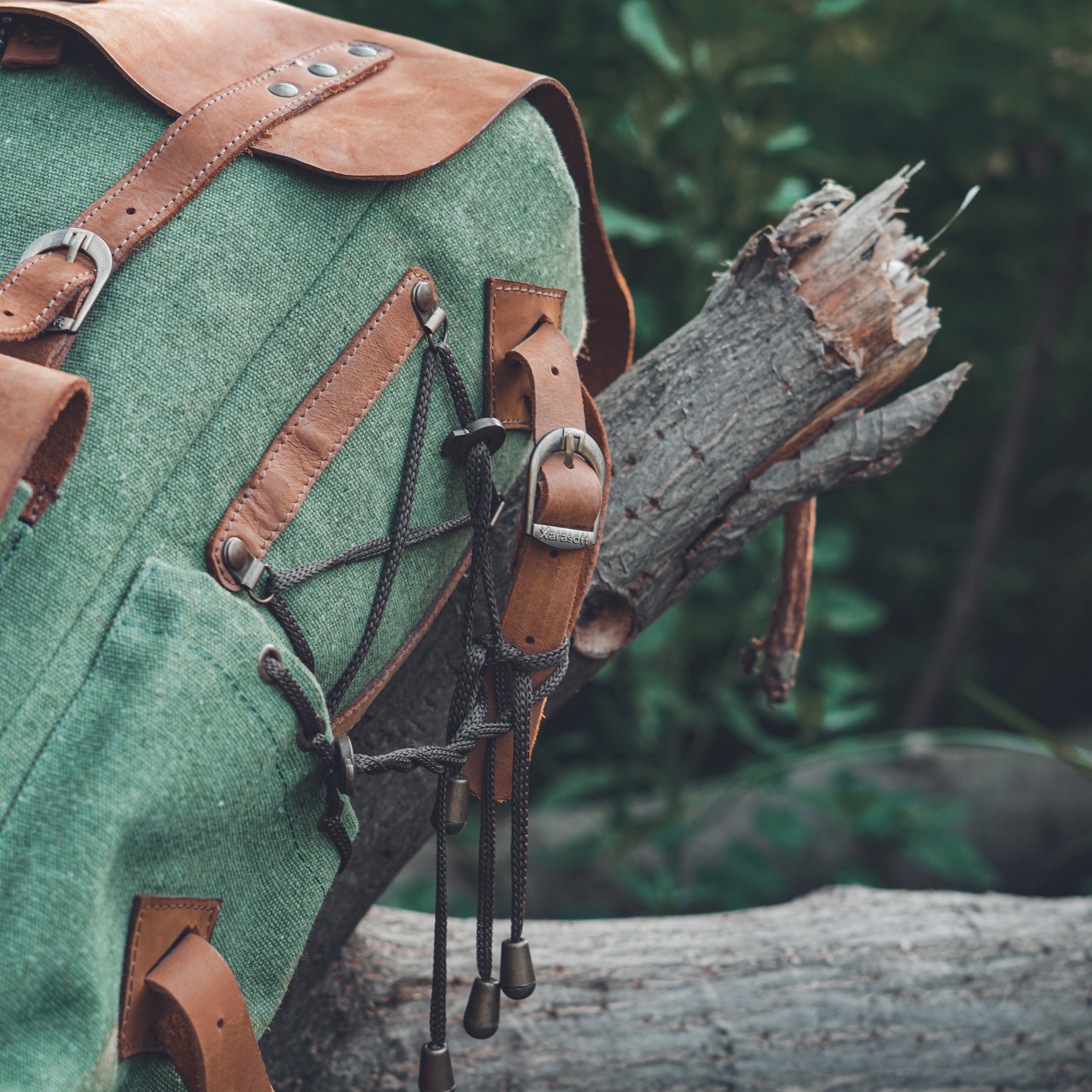 Handmade Leather & Waxed Canvas Camping Backpack, 40 Liter - Etsy