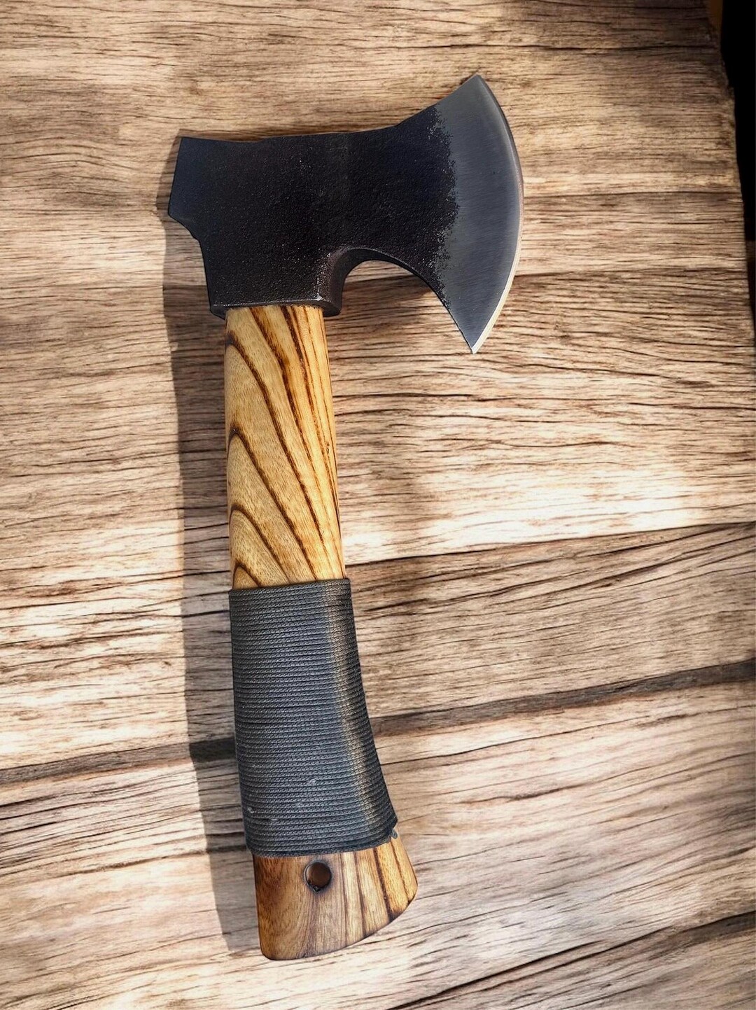 Hand Forged Steel Kindling Axe: Ash Wood Handle, Leather Sheath - Etsy