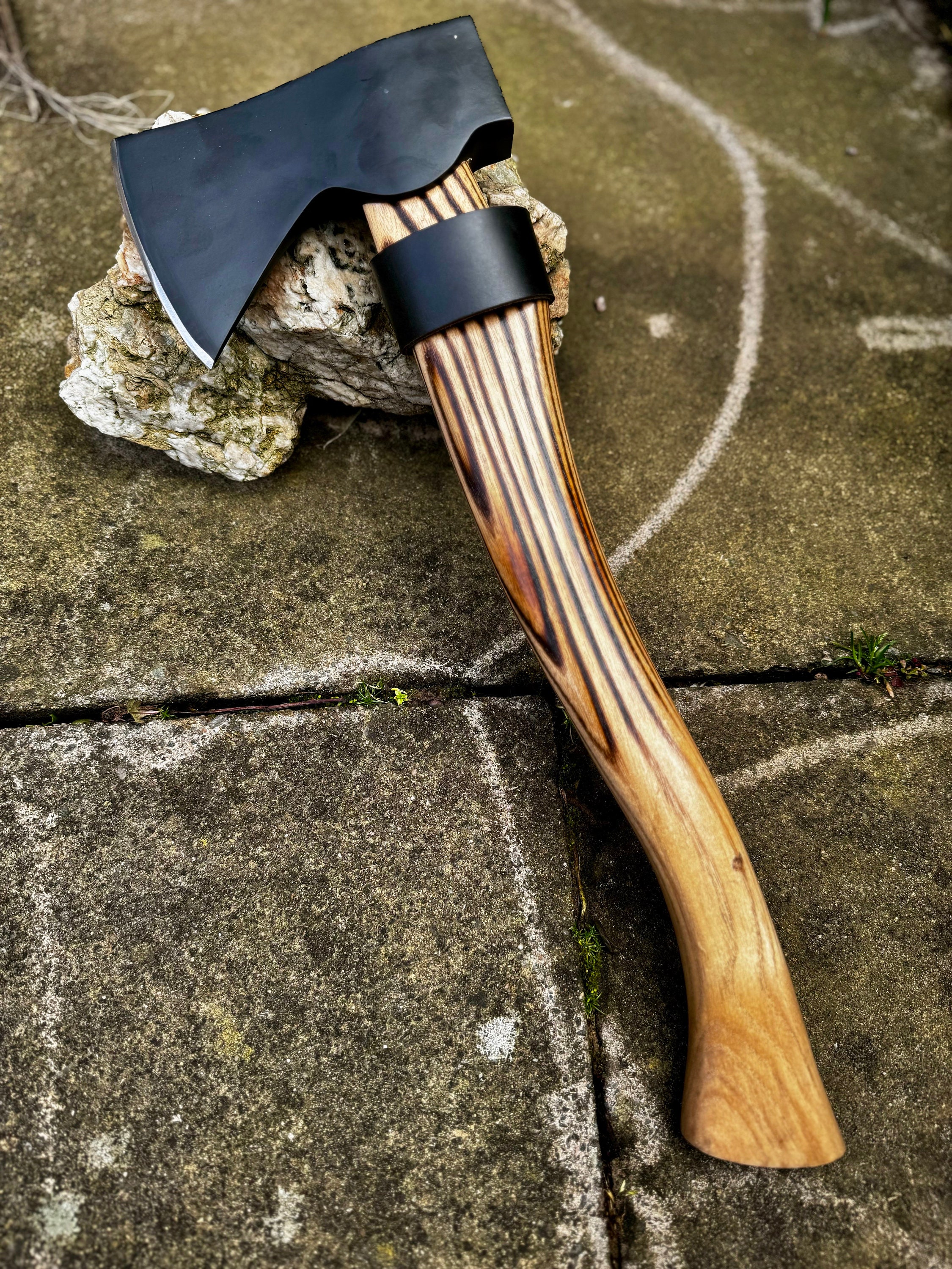 Handmade Forged Bushcraft Axe Ashwood Handle Uk Best Gift With Original ...