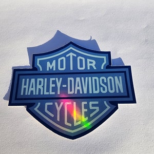 Motorcycle Logo Holographic Sticker - Etsy