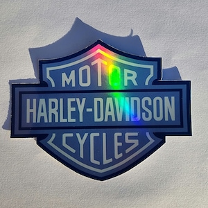 Motorcycle Logo Holographic Sticker - Etsy