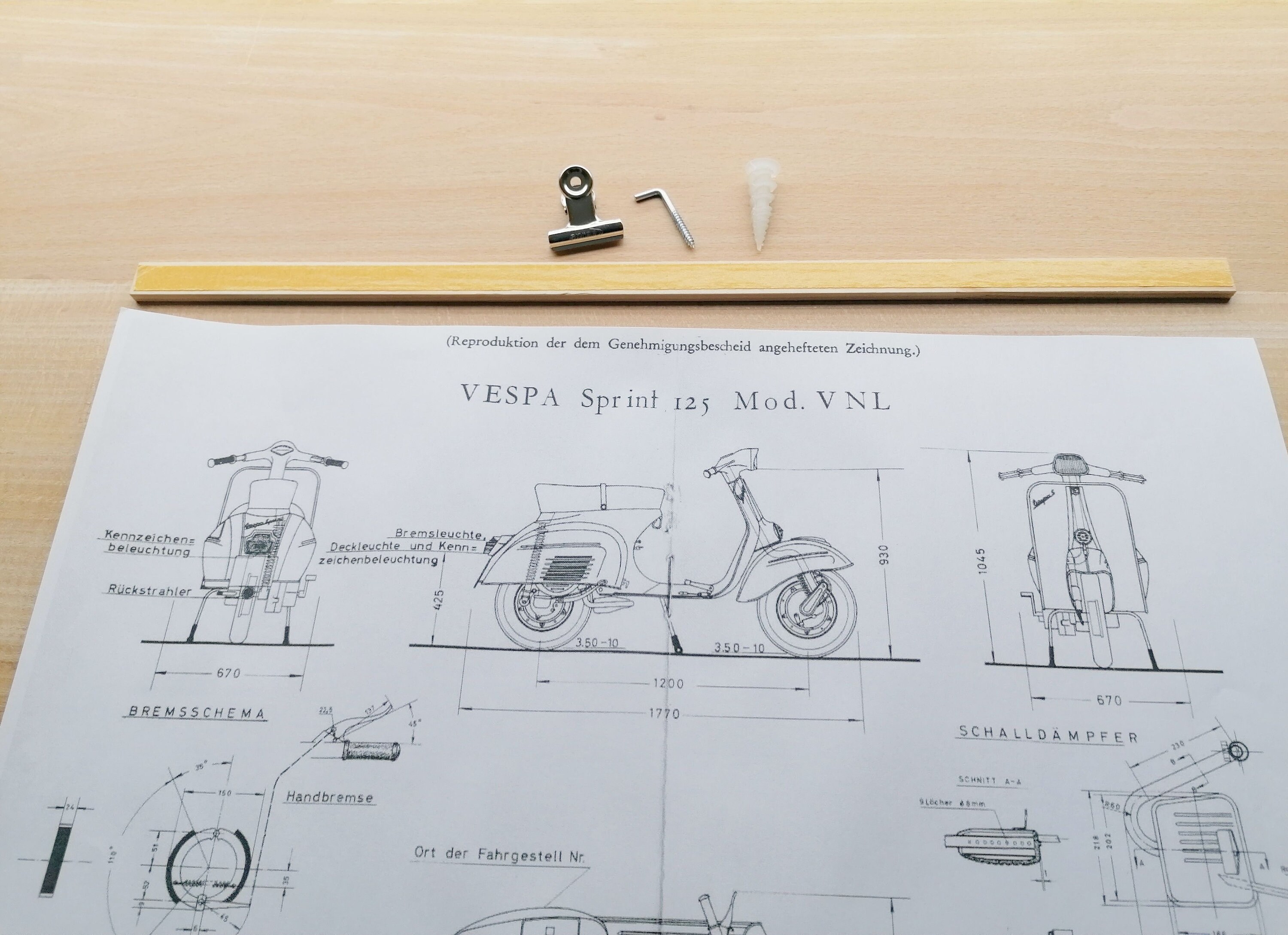 Vespa Sprint 125 Blueprint Vespa VNL Blueprint - Etsy