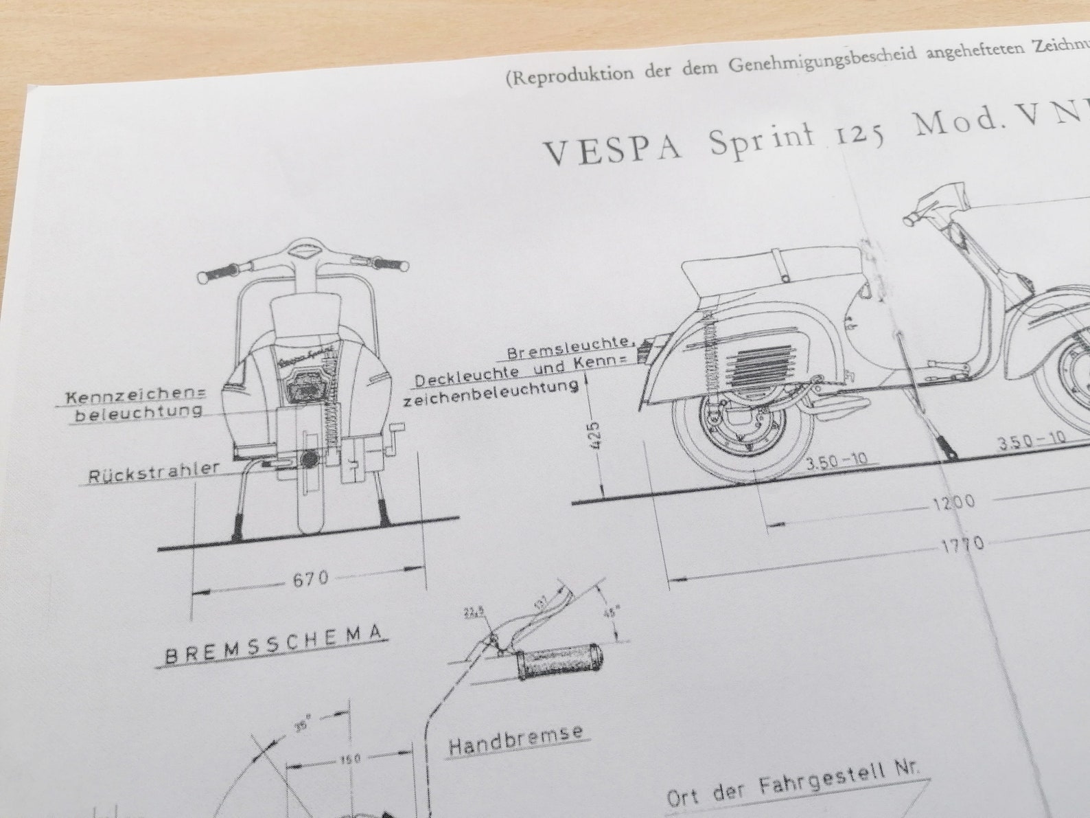 Vespa Sprint 125 Blueprint Vespa VNL Blueprint - Etsy