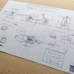 Vespa Sprint 125 Blueprint Vespa VNL Blueprint - Etsy