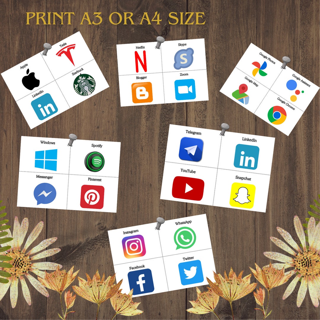 Logo Cartoon Flashcards for Kids - Etsy