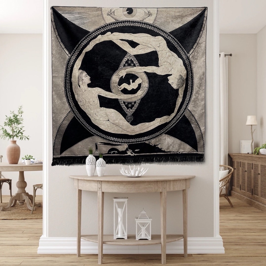 The Circle of Life Ancient Greek Tapestry With Woven Fringe - Medieval ...
