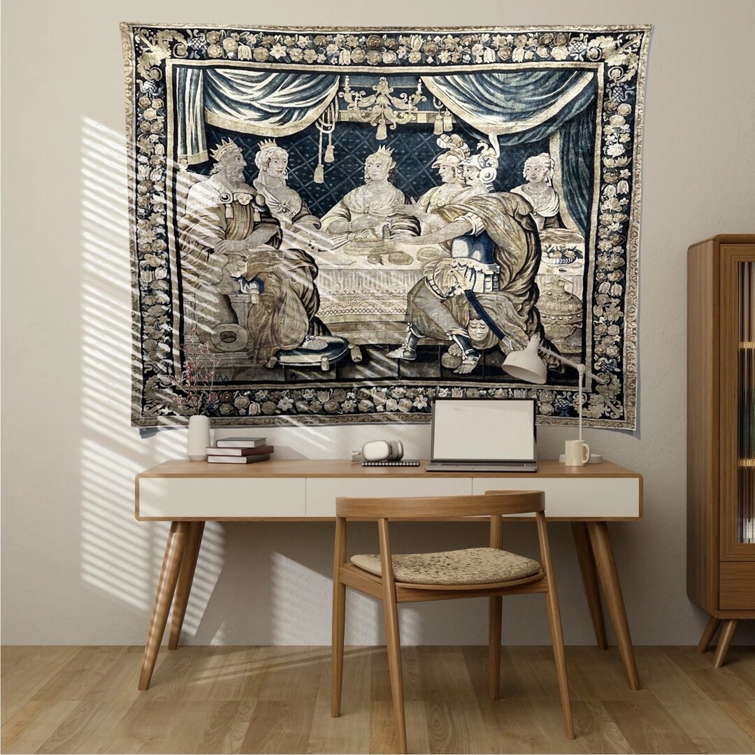 Medieval Wall Tapestry - Antique Renaissance Tapestry - Boho Vintage ...