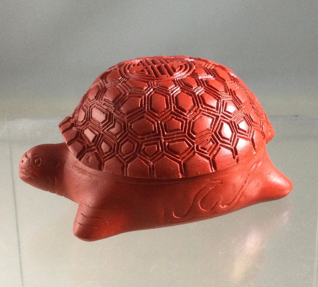 Turtle Box With Lid Cinnabar Lacquerware - Etsy