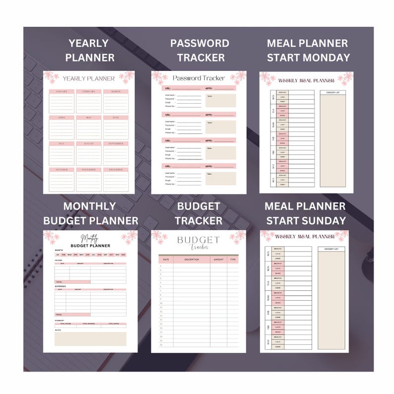 Ultimate Digital Printable Planner Bundle, 2025 Yearly Productivity ...