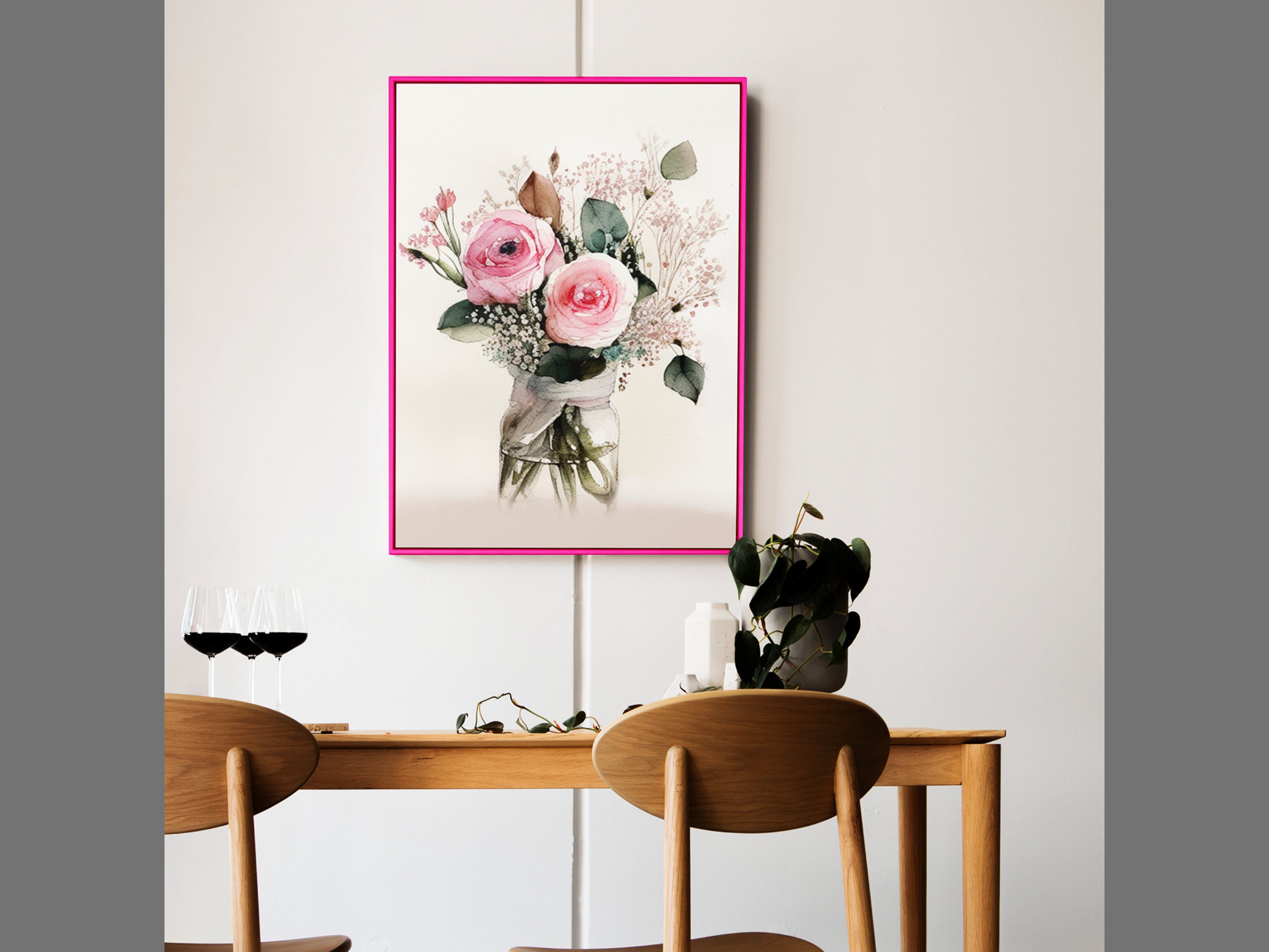 Watercolor Floral Wall Art Print Wall Art Print on Demand - Etsy