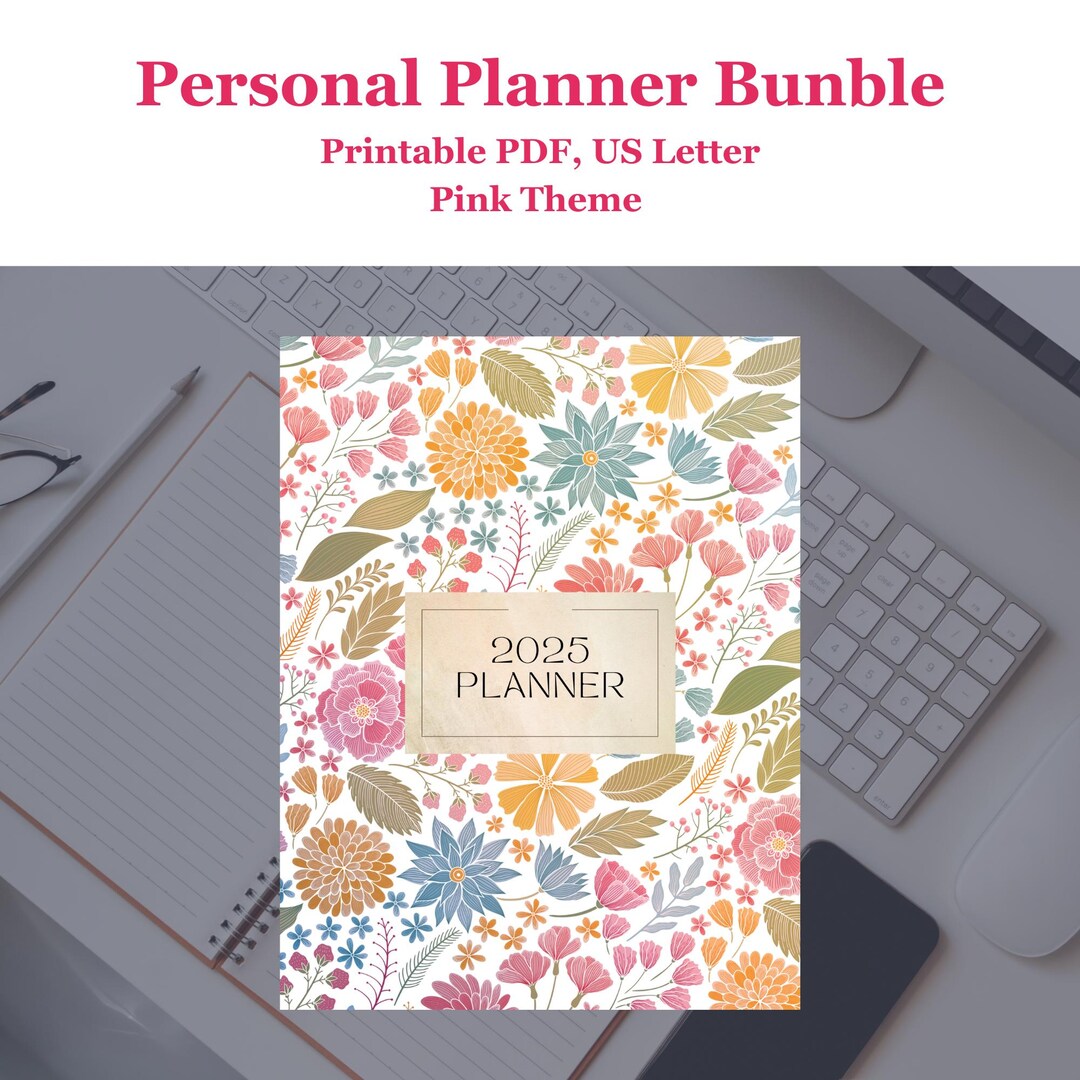 Ultimate Digital Printable Planner Bundle, 2025 Yearly Productivity ...