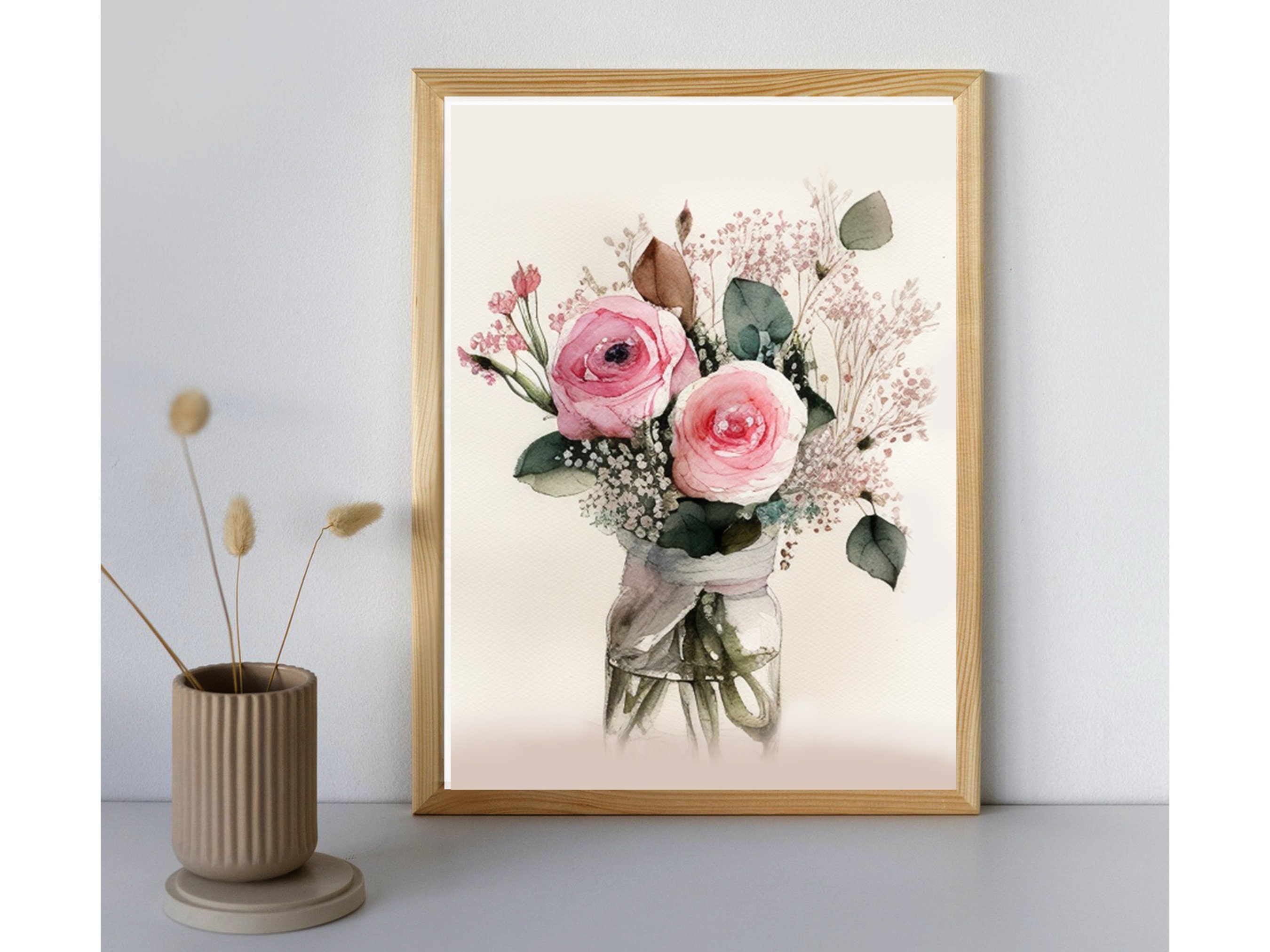 Watercolor Floral Wall Art Print Wall Art Print on Demand - Etsy