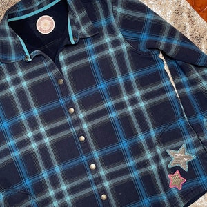 Shooting Star Custom Rhinestone Vintage Quilted Flannel - Etsy