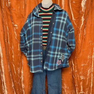 Shooting Star Custom Rhinestone Vintage Quilted Flannel - Etsy