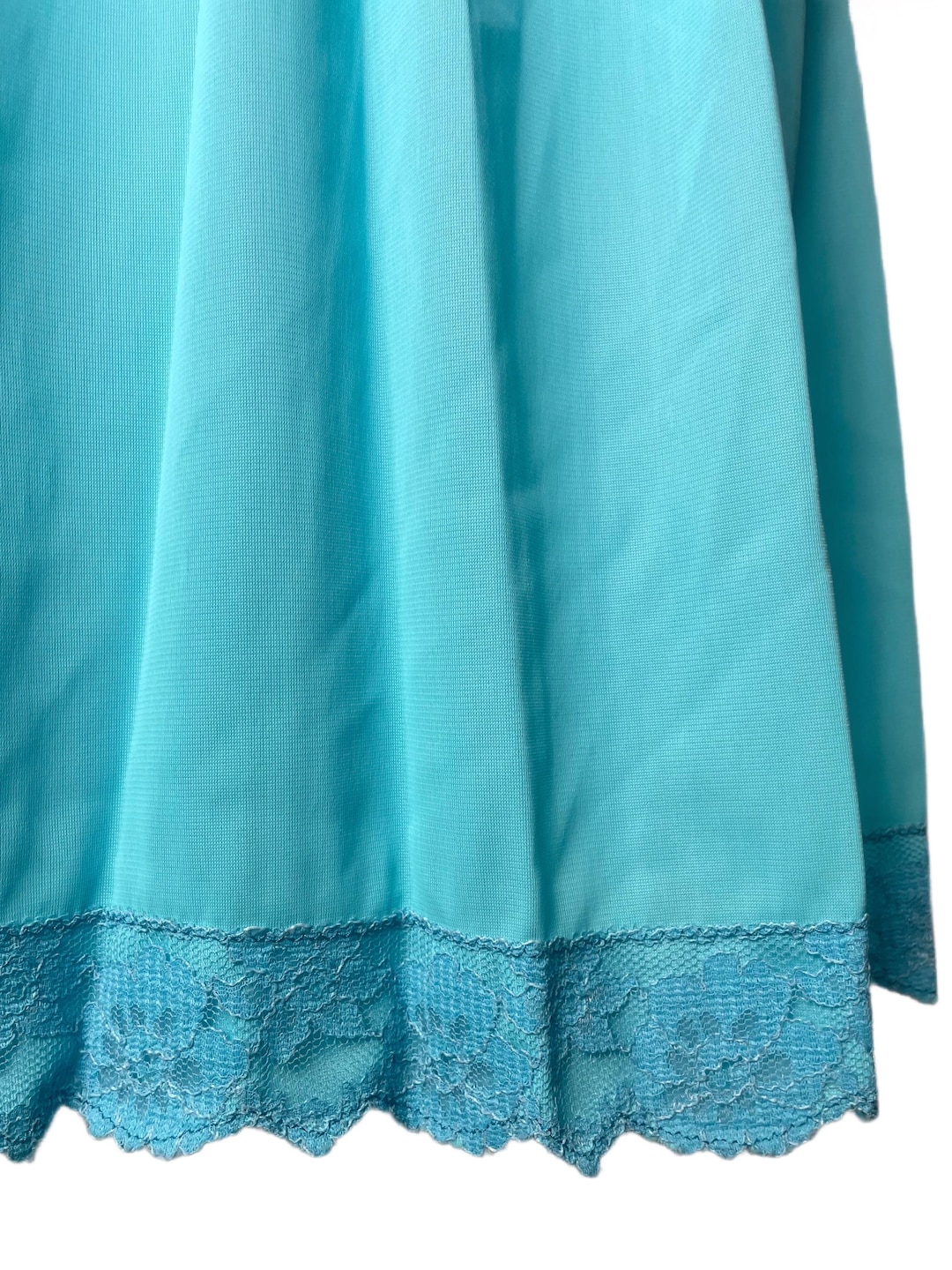 Vintage Aqua Blue Half Slip: Lace Trim Lightweight - Etsy