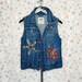 Custom Upcycled Floral Denim Vest - Etsy