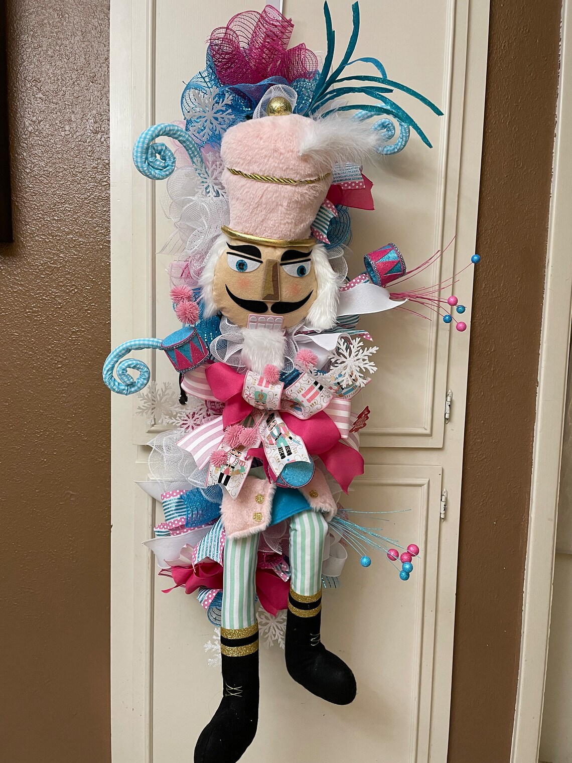 Long Nutcracker Pink Plush Swag - Etsy