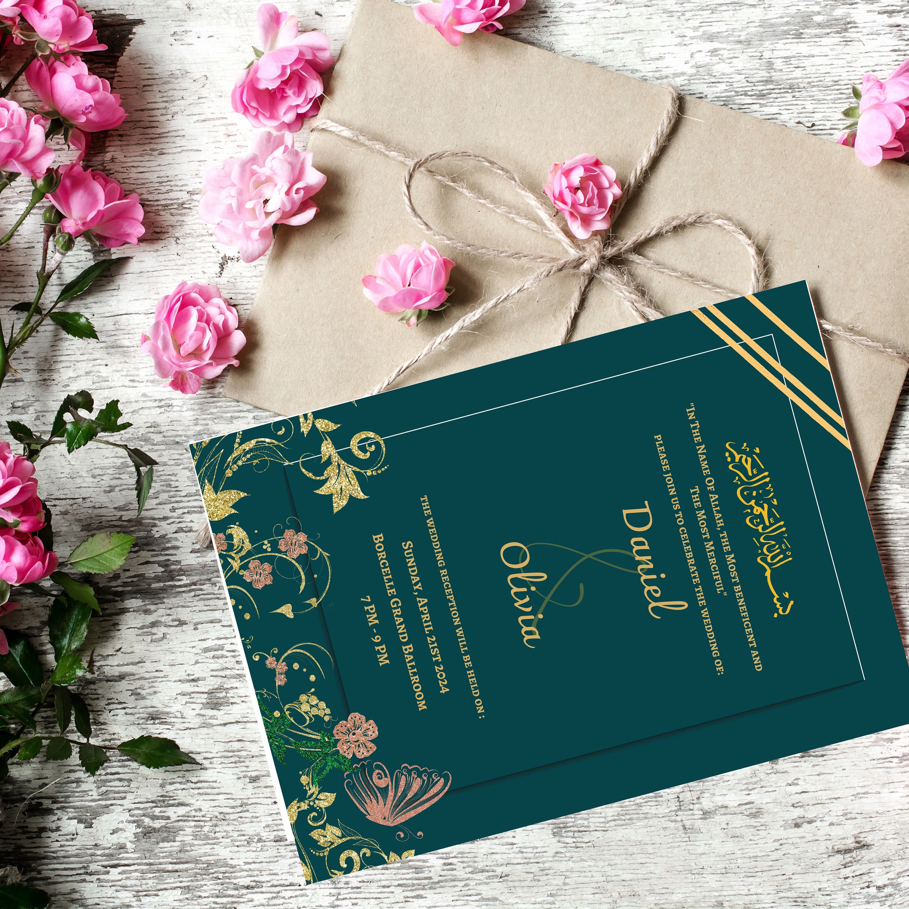 Valima Nikkah Invitation Card Pakistan Wedding Invitation - Etsy