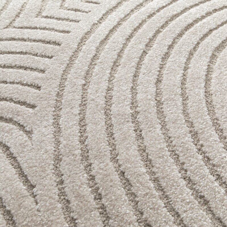 New Minimalist Modern Abstract Cut Loop Pile Rug Irregular Shape Unique ...