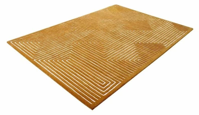 Hand Tufted Dark Green Wool Rug Cut & Loop Rug High and Low Pile Rug ...