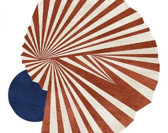 Scallop Wavy Shaped Hand Tufted Irregular Solid Color Large Area Rug ...