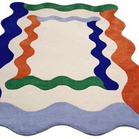 Modern Throw Rug/abstract Combed Curves Rug/handmade Area Rug /gift for ...