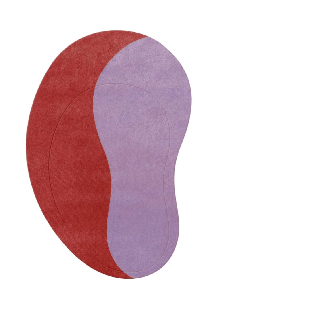 Kidney Shape Hand-tufted Wool Rug: Country Oriental Design - Etsy