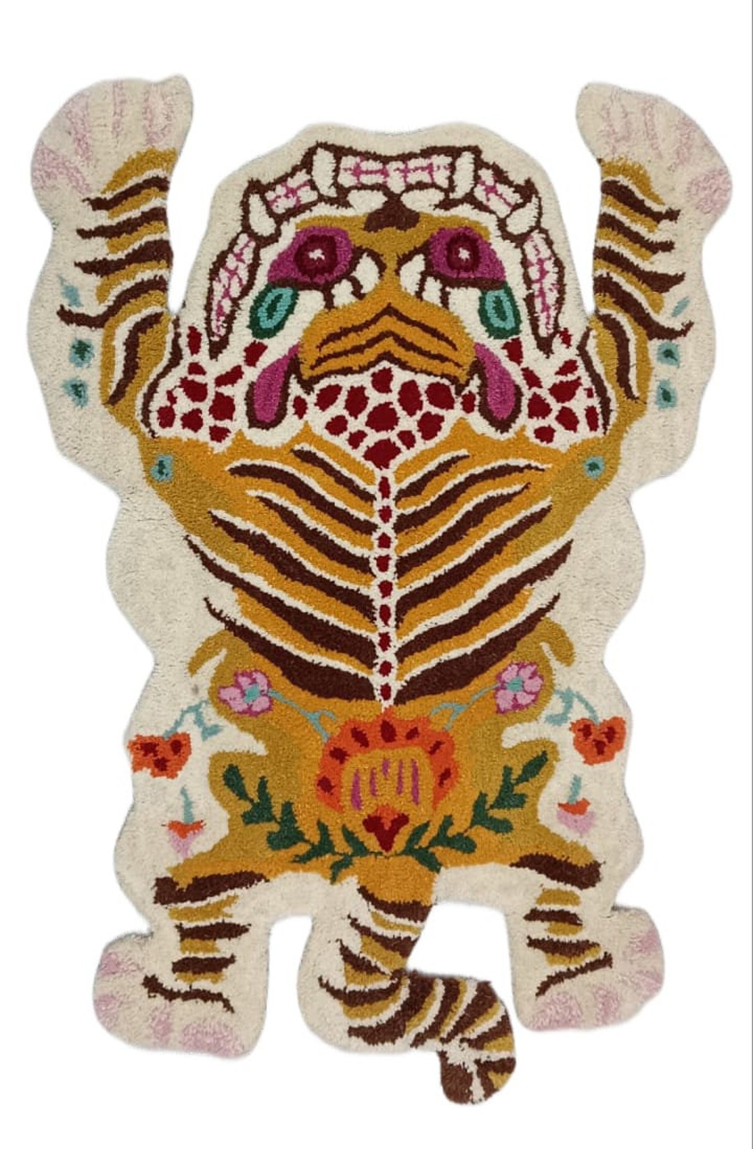 Hand Tufted Tibetan Tiger Animal Rug Animal Skin Rug Carpet for Living ...