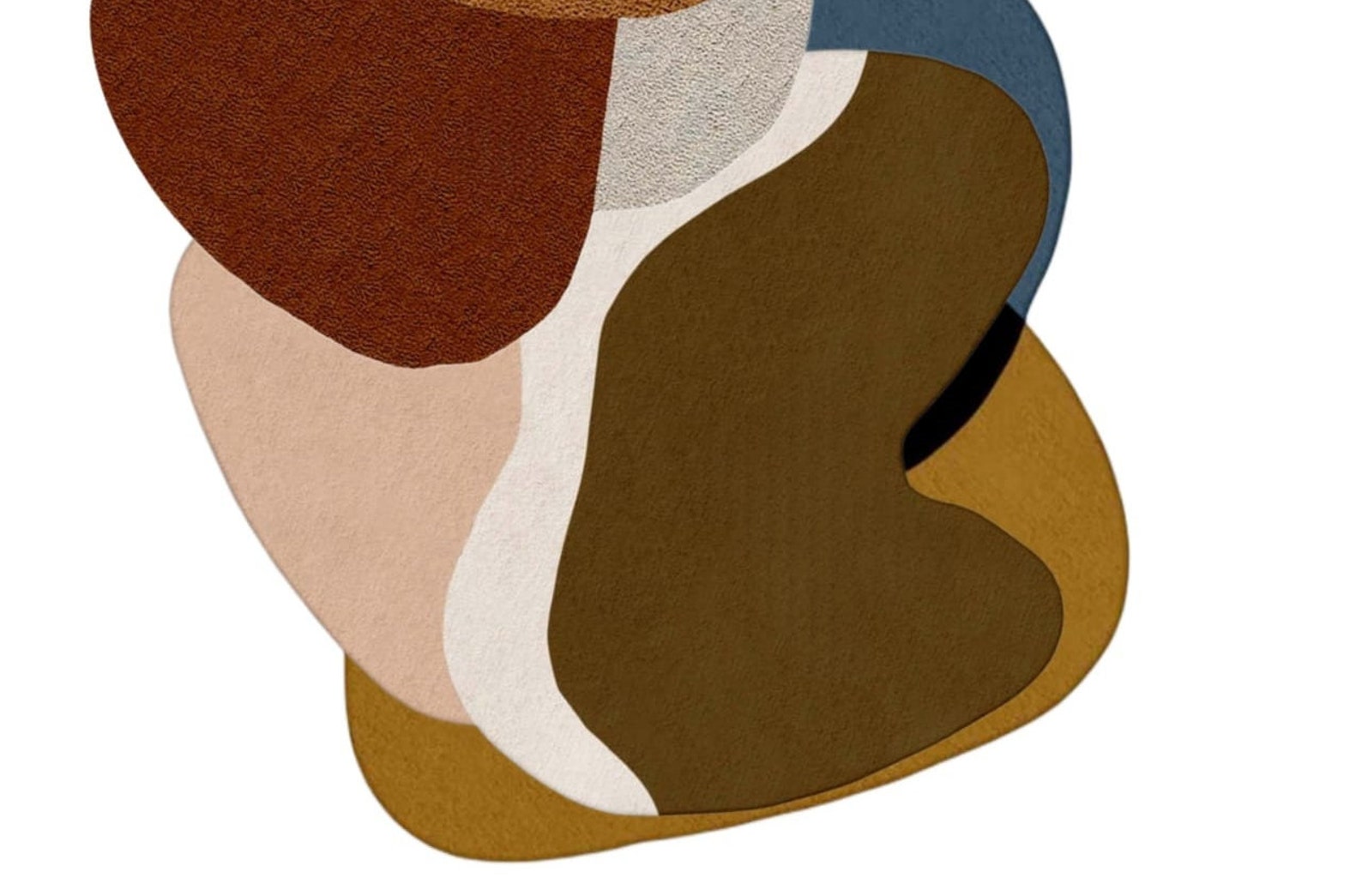 Irregular Amoeba Shaped Rug Hand-tufted 100% Wool Handmade Area Rug ...