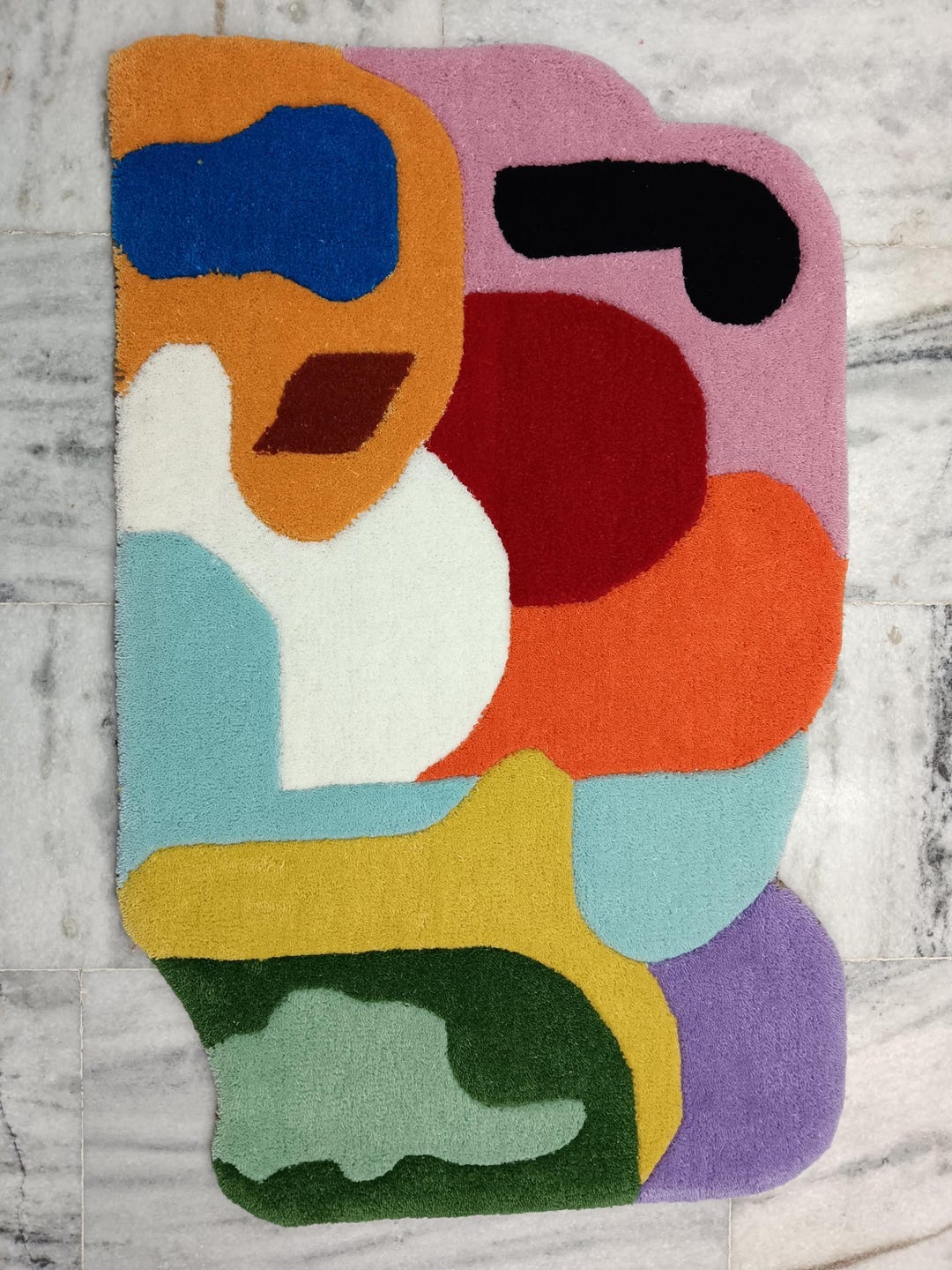 Hand Tuft Rug,irregular Shape Tuft Rug,custom Tufted Rug, 100% Woolen ...