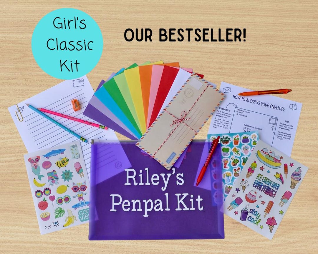 Classic Penpal Kit for Girls | Personalized Letter Writing Set | Moving ...
